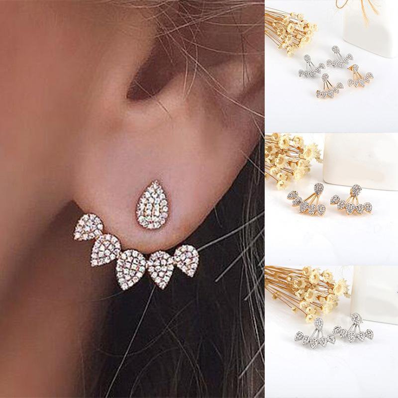 Bling Rhinestone Ear drops Simple Earrings Stud Earrings - 2 colors