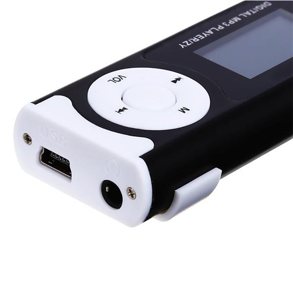 Mini clip mp3 player LCD screen media player 16GB micro SD audio device