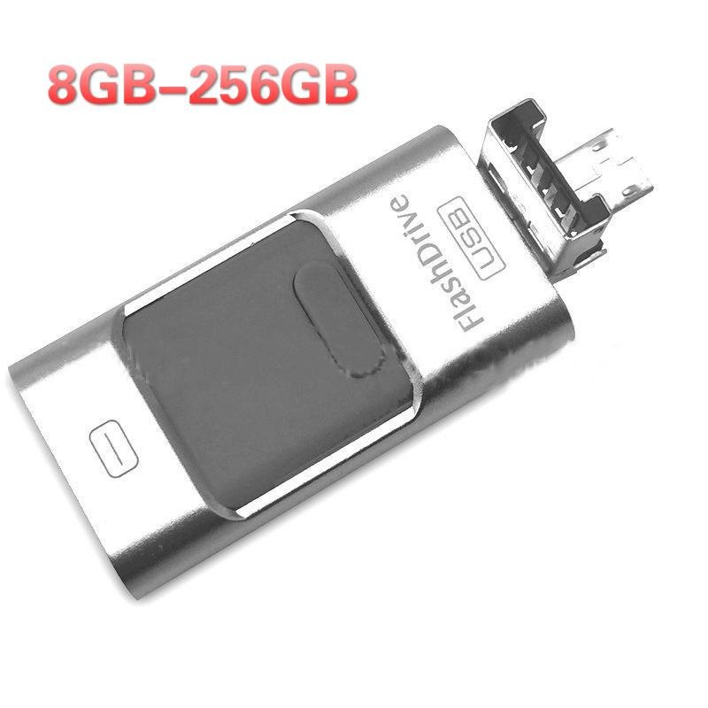 Grey Metal Pen Memory Stick Mobile OTG Micro USB Flash - 256 GB