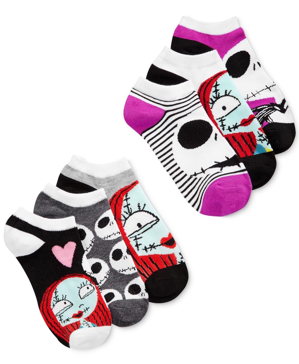 Tim Burton Nightmare Before Christmas women's 6-pair Pack No-show Socks