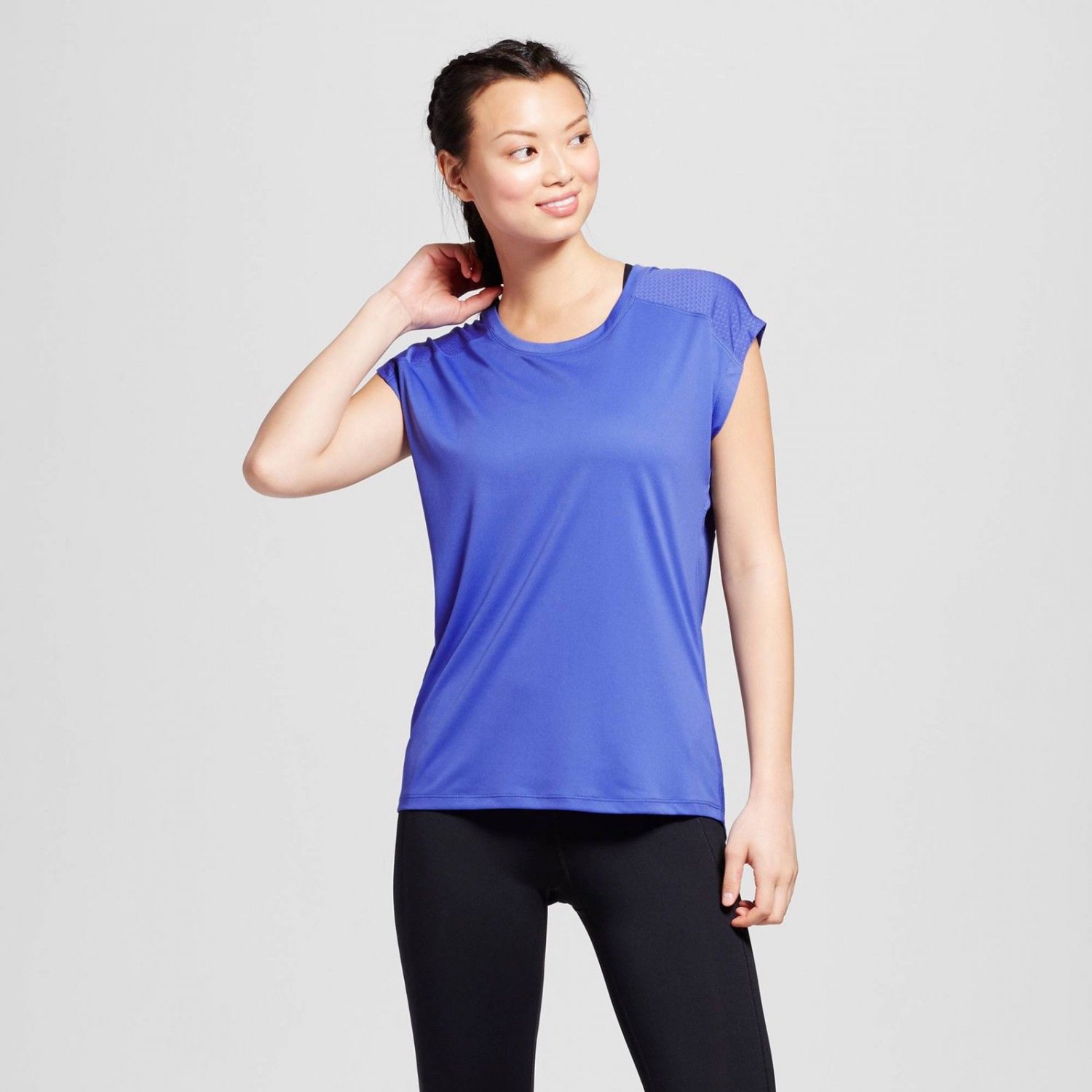 c9 Champion women's Mesh Run T-shirt Steel Blue