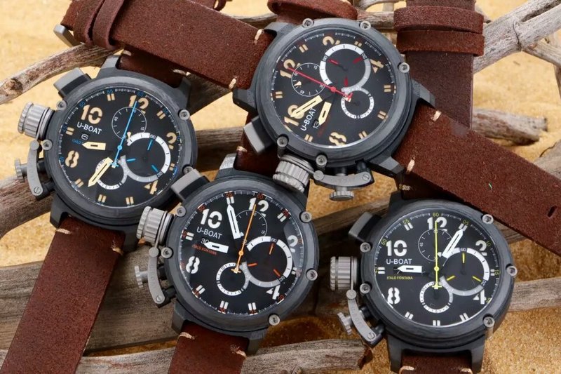 Men Watch U-BOAT Italo Fontana Chronograph Stainless Steel Case Brown ...