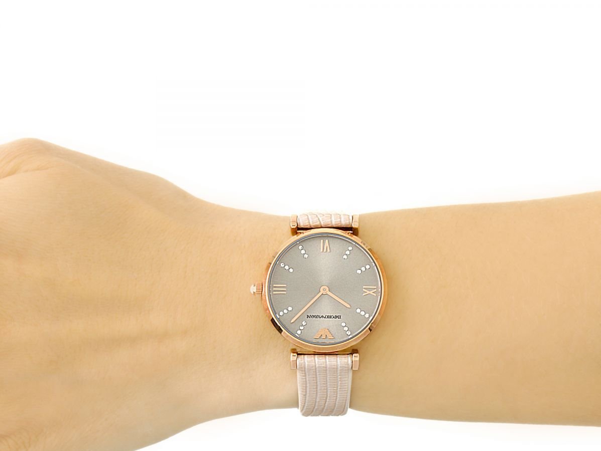 Women Watch Emporio Armani AR1681 Stainless Steel Size 32mm Color Grey