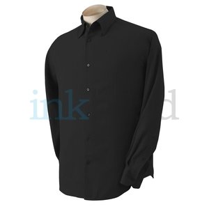Cubavera Silk Shirt, Black, XL