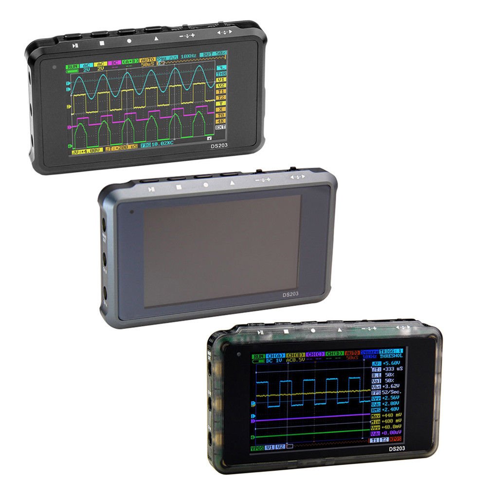 Portable DS203 LCD 4-CH Digital Oscilloscope 8MB Memory 72MSa/s ...