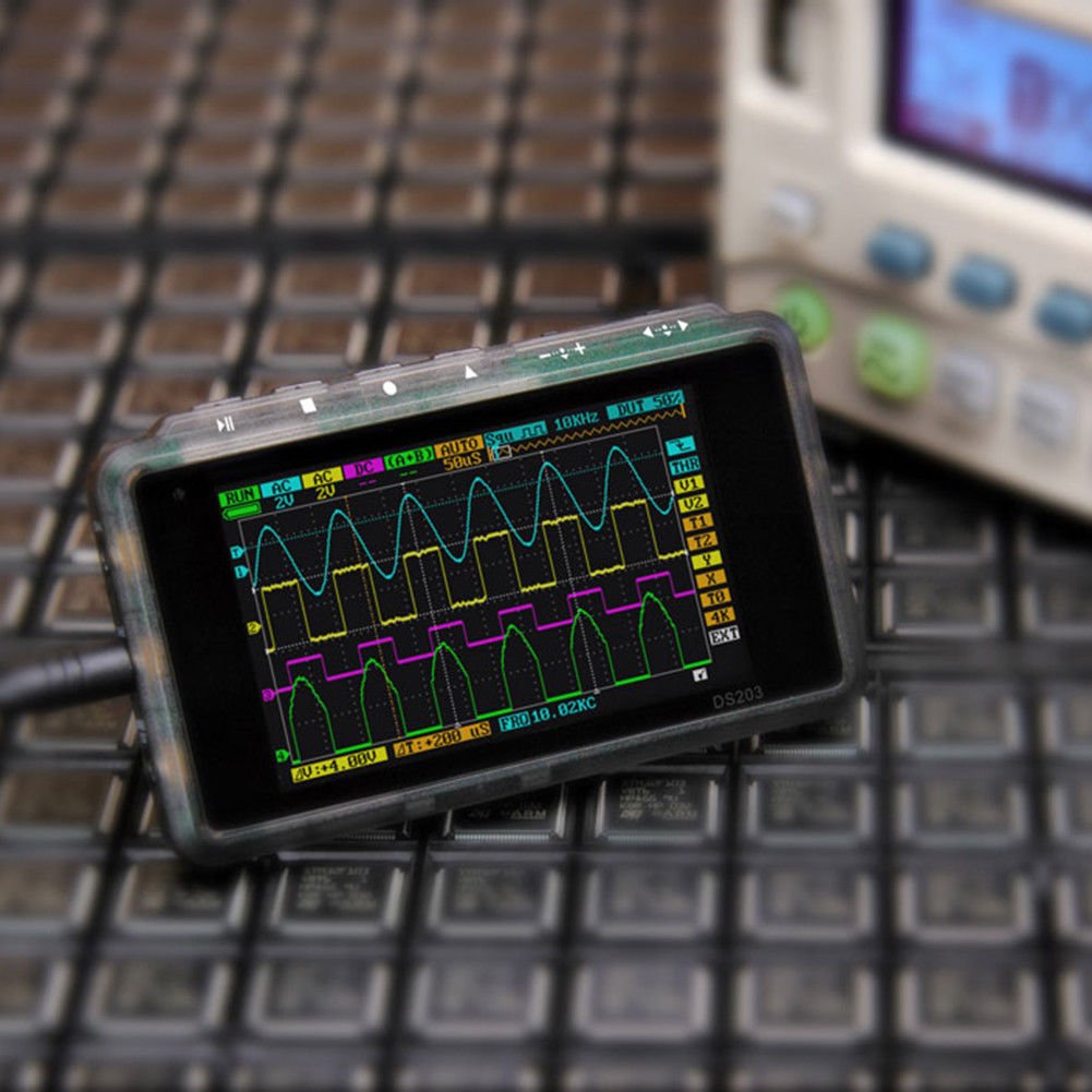 Portable DS203 LCD 4-CH Digital Oscilloscope 8MB Memory 72MSa/s ...