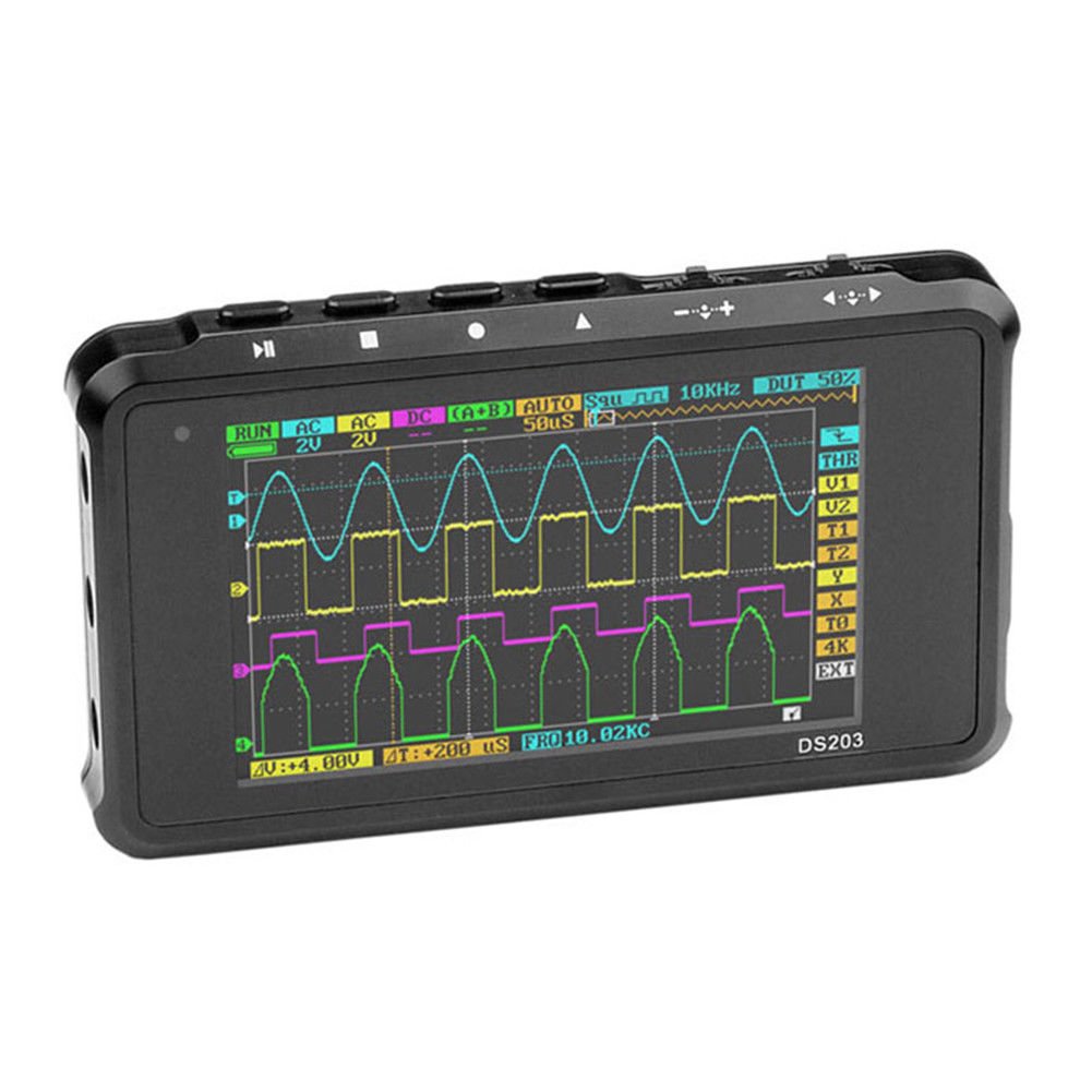 Portable DS203 LCD 4-CH Digital Oscilloscope 8MB Memory 72MSa/s ...