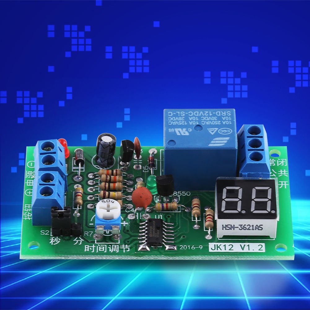 DC 12V LED Display Countdown Timing Timer Delay Turn OFF Relay Switch ...
