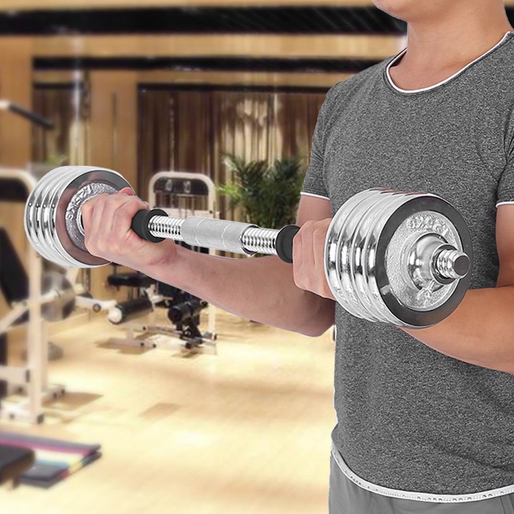 Weight Sets 33-66lbs Barbell Dumbells Home Gym Fitness Equipment Build ...