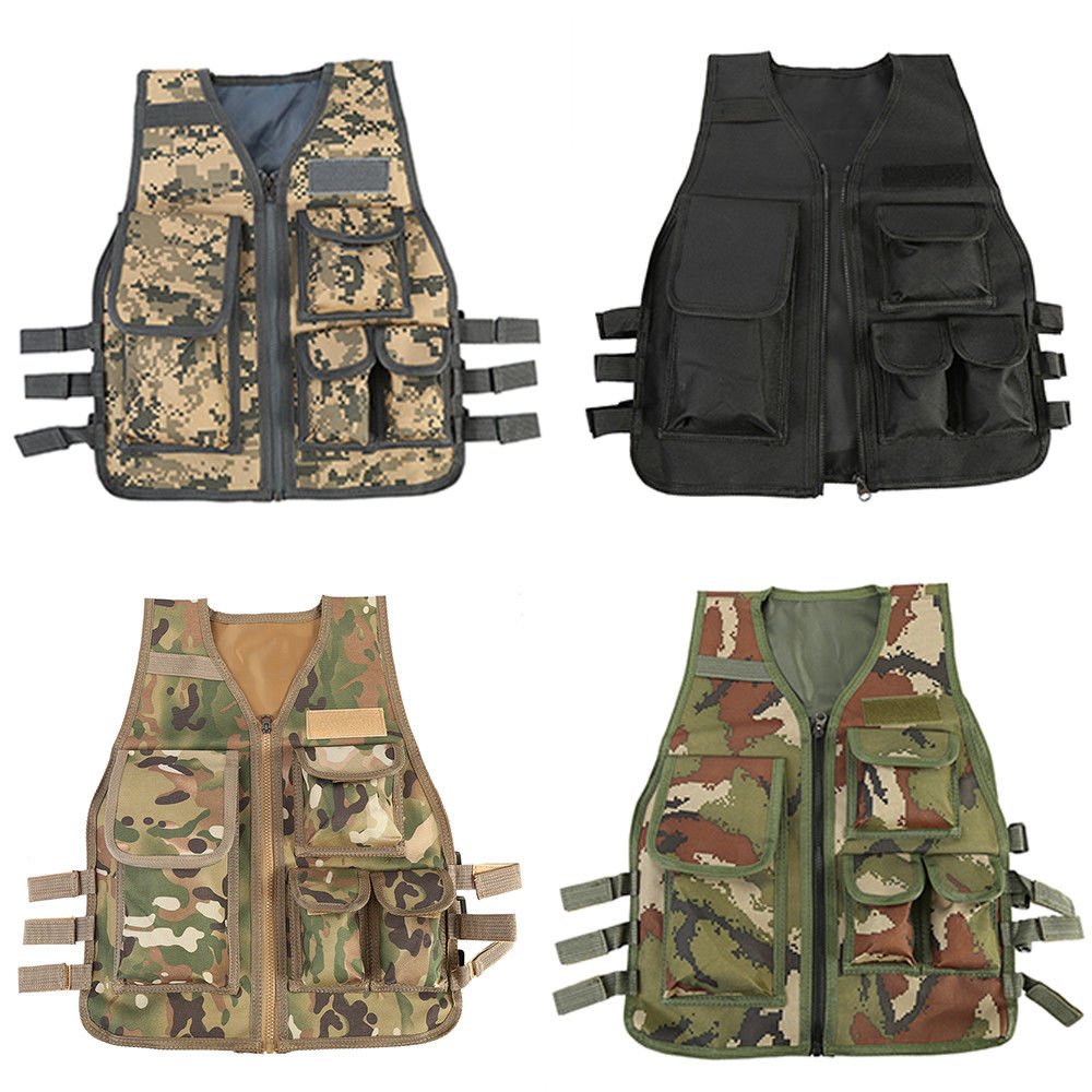 Kids Tactical Vest Army Camouflage Military Protective Waistcoat ...
