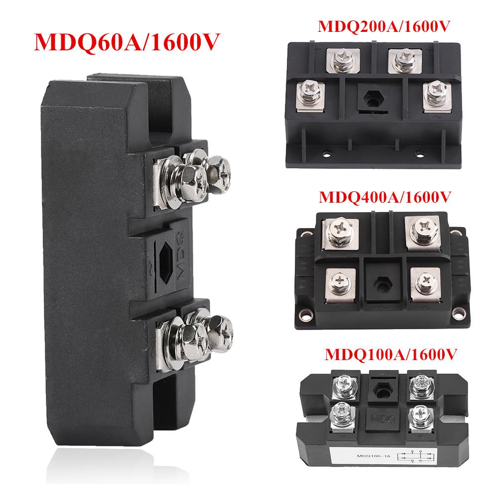 MDQ 60A 100A 200A 400A Amp 1600V Single Phase Diode ridge Rectifier ...