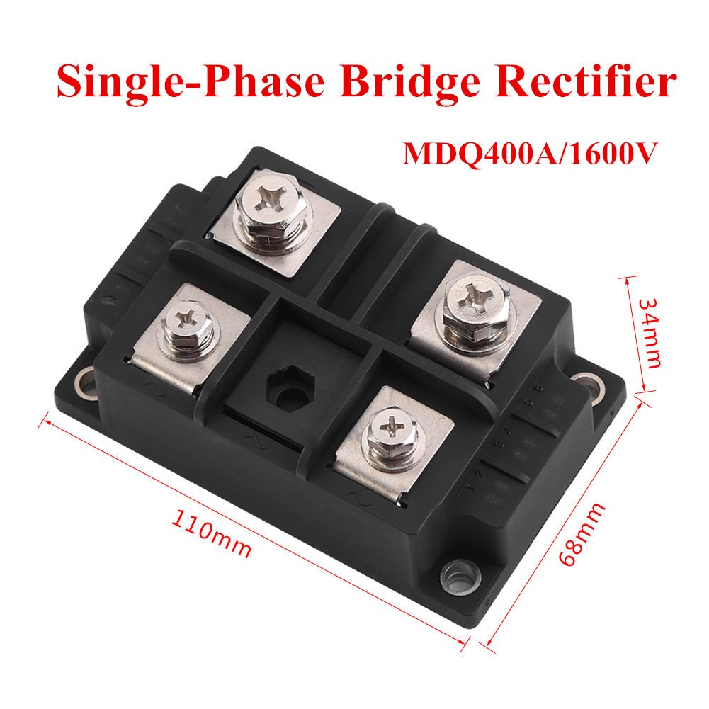 MDQ 60A 100A 200A 400A Amp 1600V Single Phase Diode ridge Rectifier ...