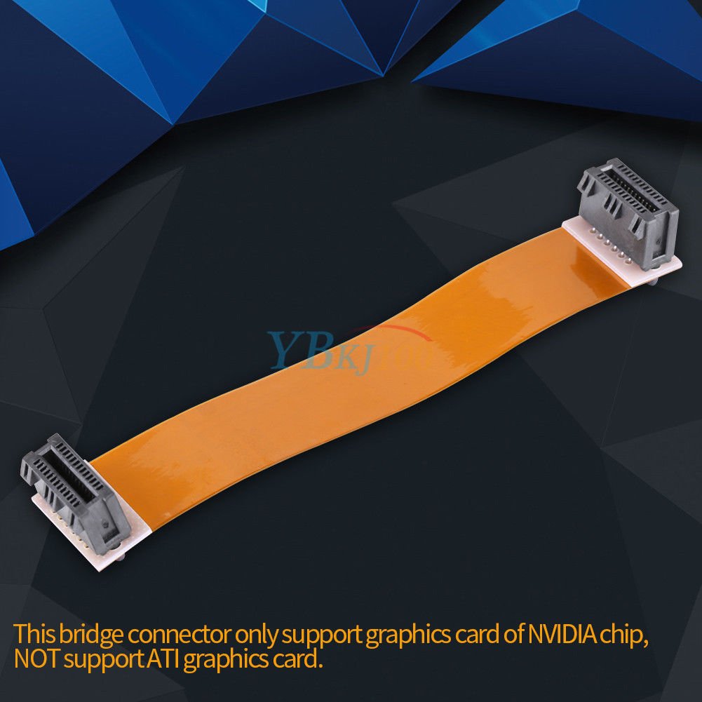 Flexible SLI Bridge PCI-E Video Card Cable Connector Adapter For ASUS ...