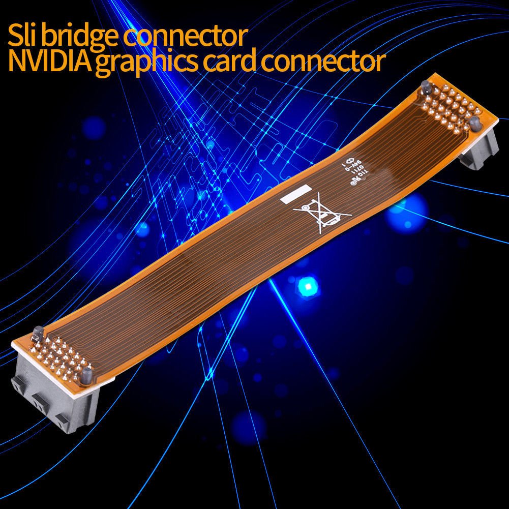 Flexible SLI Bridge PCI-E Video Card Cable Connector Adapter For ASUS ...