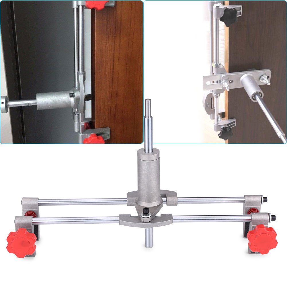 3 Cutters Door Lock Mortiser Fit Jig Mortice Kit w/Wrench Home ...