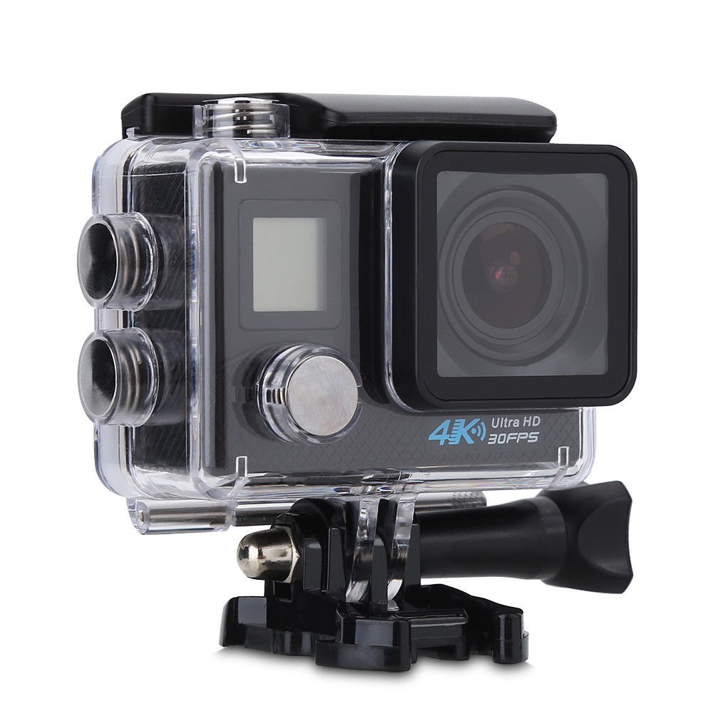 Mini 4K Ultra HD Waterproof Dual Screen 170° Wide Angle WiFi Sport ...