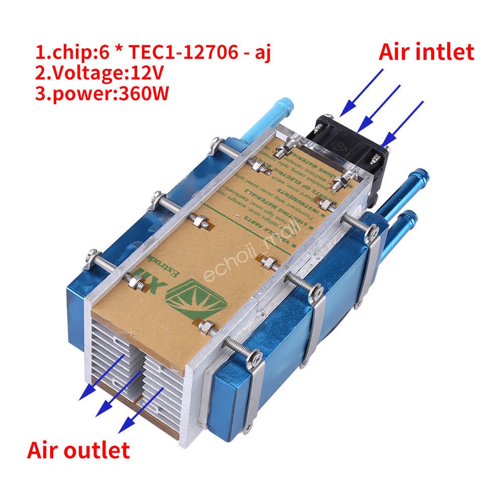 6-chip 360W Semiconductor Refrigeration Air Cooling Conditioner Water ...
