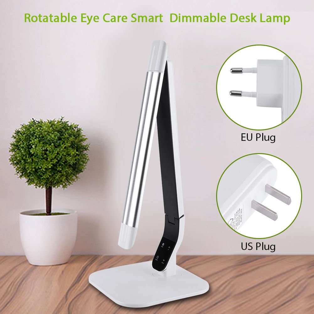 Soft LED Foldable Desk Reading Lamp Eye Care Light Touch Sensing EU/US Plug