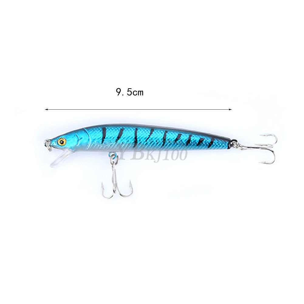 10pcs/Lot Rattle Fishing Lures Crankbaits Hooks Minnow Baits Tackle 9 ...