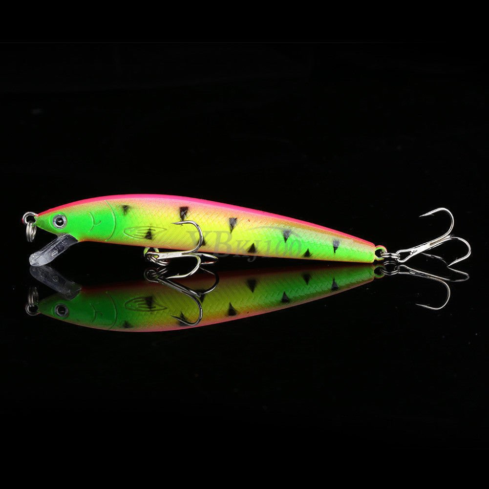 10pcs/Lot Rattle Fishing Lures Crankbaits Hooks Minnow Baits Tackle 9 ...