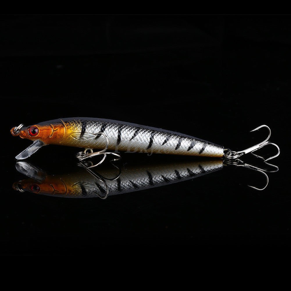 10pcs/Lot Rattle Fishing Lures Crankbaits Hooks Minnow Baits Tackle 9 ...