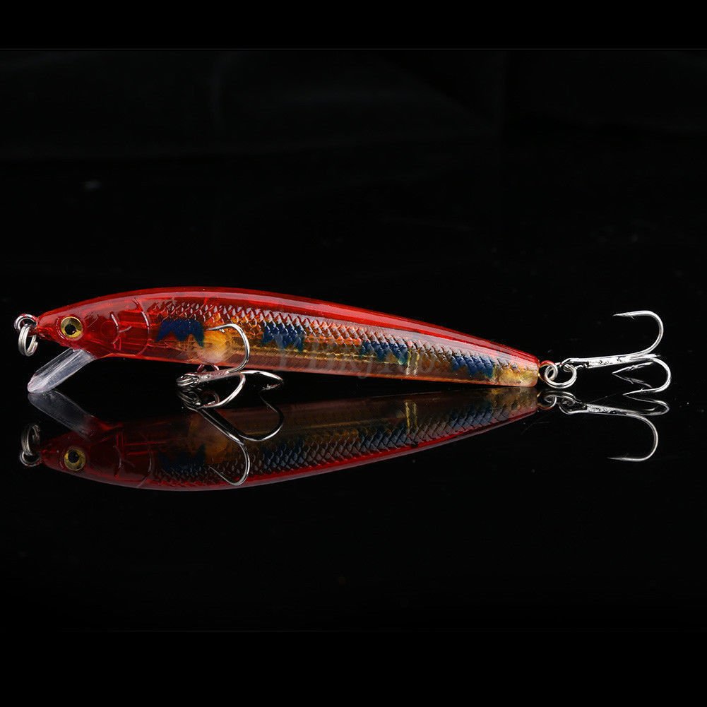 10pcs/Lot Rattle Fishing Lures Crankbaits Hooks Minnow Baits Tackle 9 ...