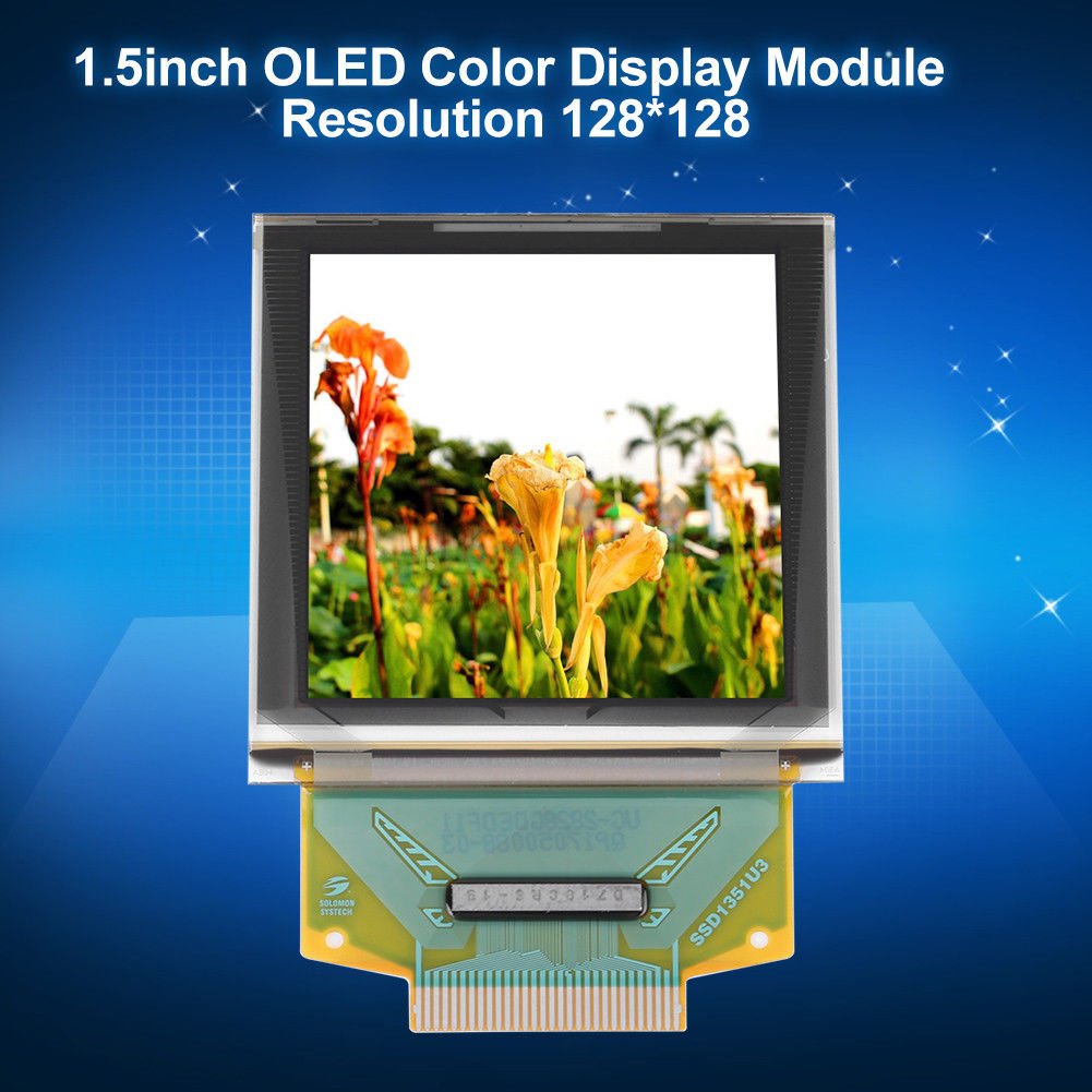 1.5" inch 128x128 SSD1351 Color OLED Display Module 3.5V for Arduino