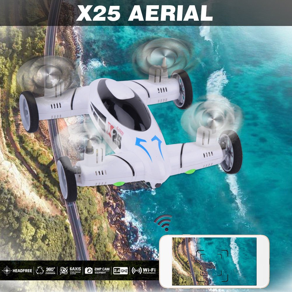 2.4G WIFI FPV Remote Control Land Sky RC Quadcopter USB Charging Camera ...