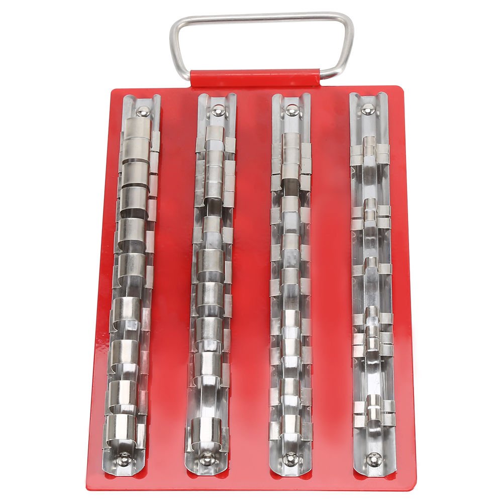 40/80Pcs 1/4" 3/8" 1/2" Socket Rail Tray Rails Storage Holder Tool With ...