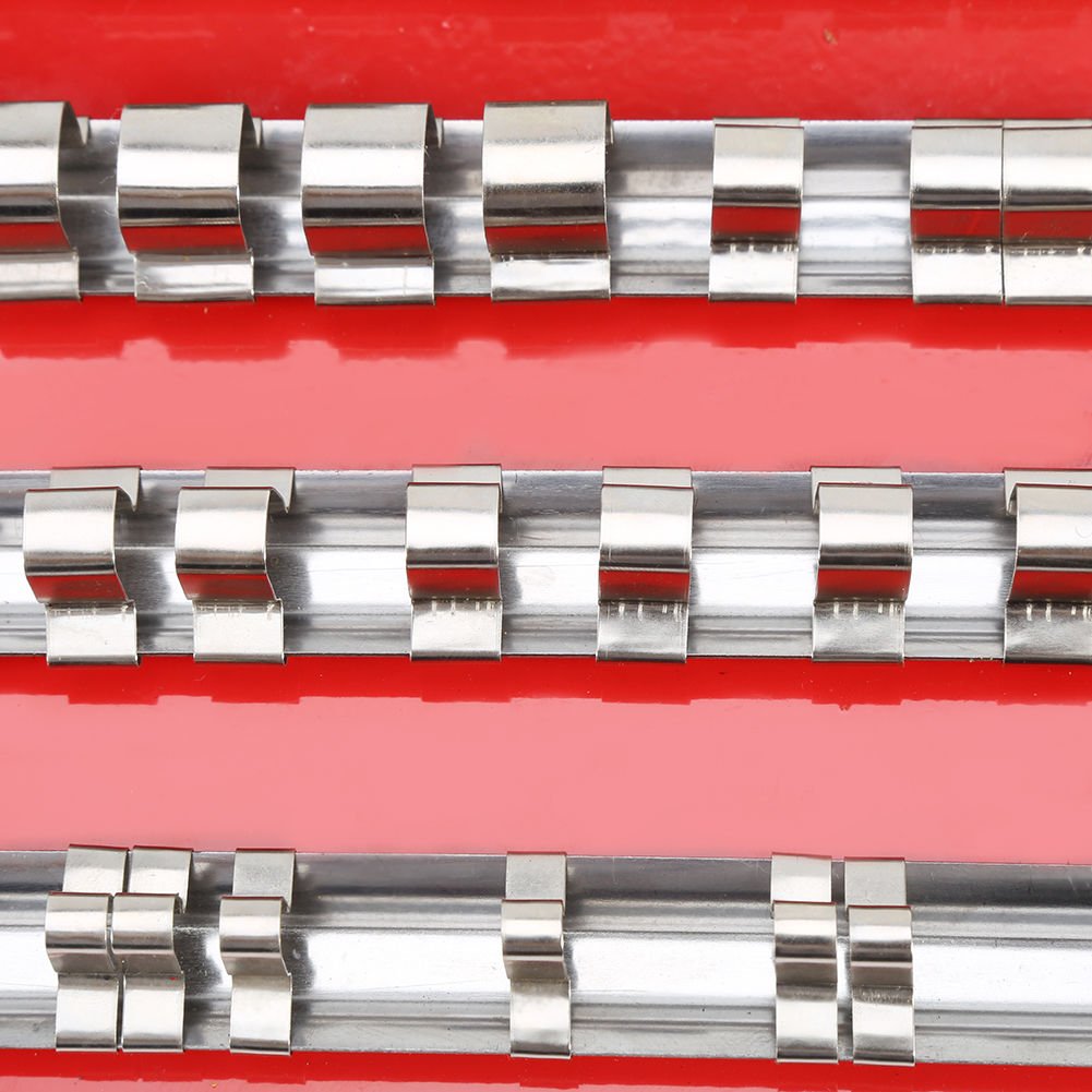 40/80Pcs 1/4" 3/8" 1/2" Socket Rail Tray Rails Storage Holder Tool With ...