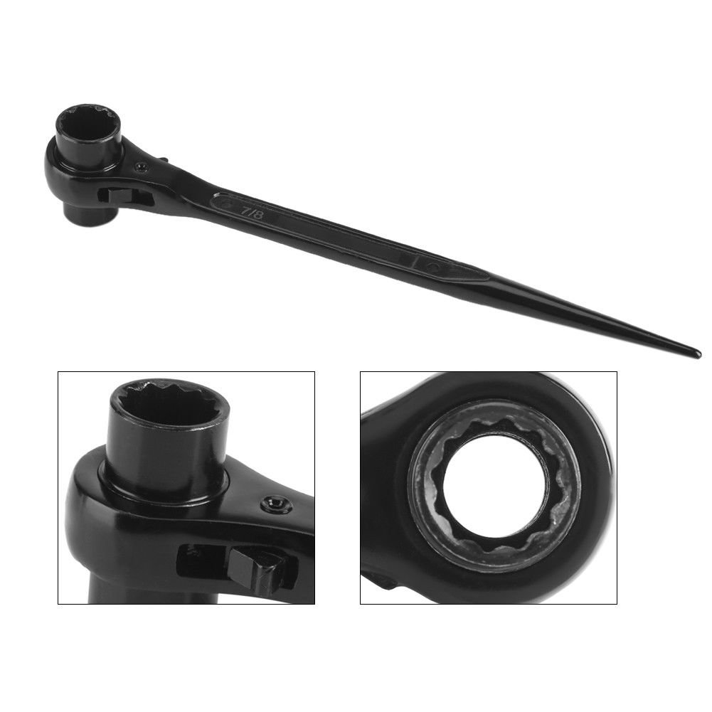 Ratcheting Socket Wrench Podger Spanner Double Sided Ratchet Scaffold Tools