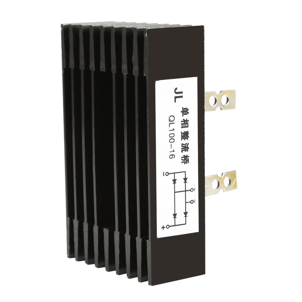 QL-100A 1600V Single Phase Diode Bridge Rectifier 100 Amp Black 98x58x55mm