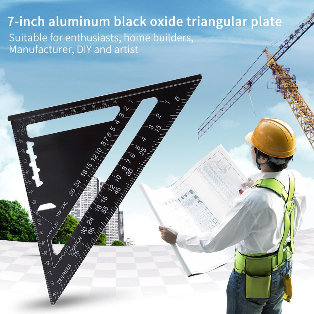 7 Inch Metric Aluminum Alloy Speed Square Roofing Triangle Angle ...