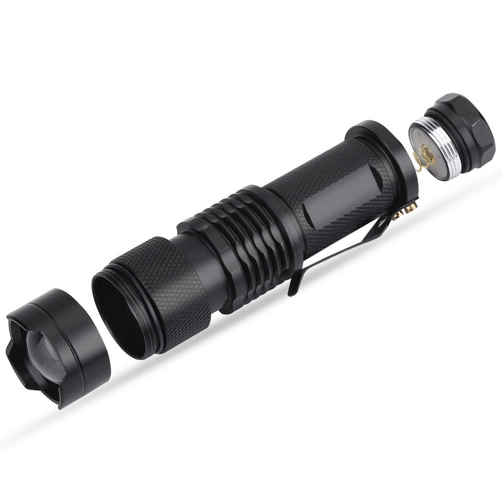 Q5 Zoomable Mini LED Flashlight Stretch Bike Torch +Bike Bicycle 360 ...