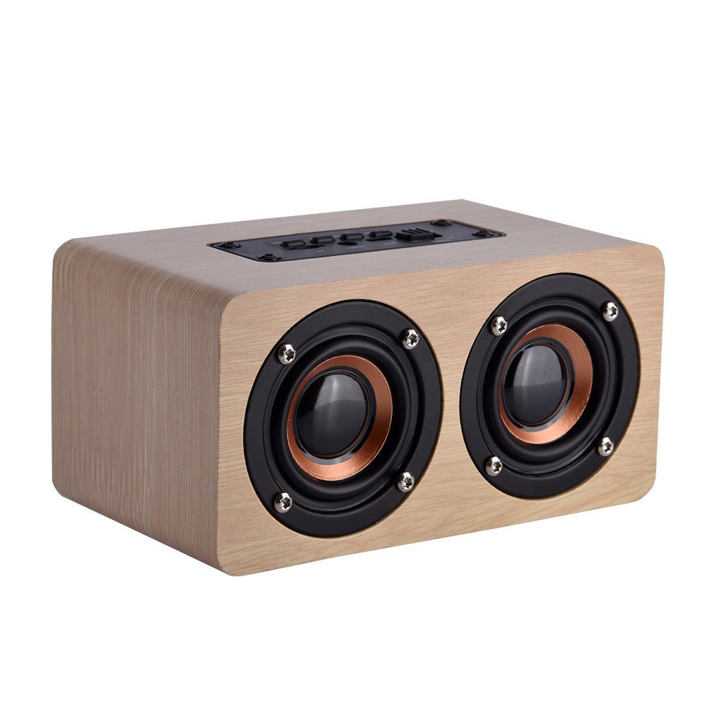 Wooden Wireless Bluetooth Speaker 3D Dual Horn Hands-free Loudspeakers ...