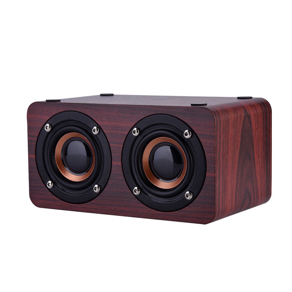 Wooden Wireless Bluetooth Speaker 3D Dual Horn Hands-free Loudspeakers ...