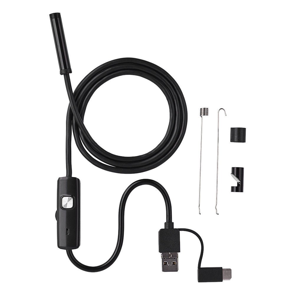Waterproof HD USB Endoscope 7mm 6 LED Borescope Inspection Camera For ...