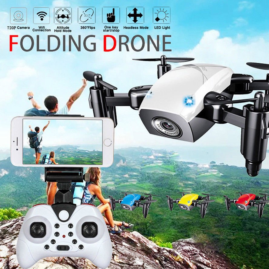 Mini 720P Camera Drone Foldable RC Quadcopter Wifi FPV Remote Control ...