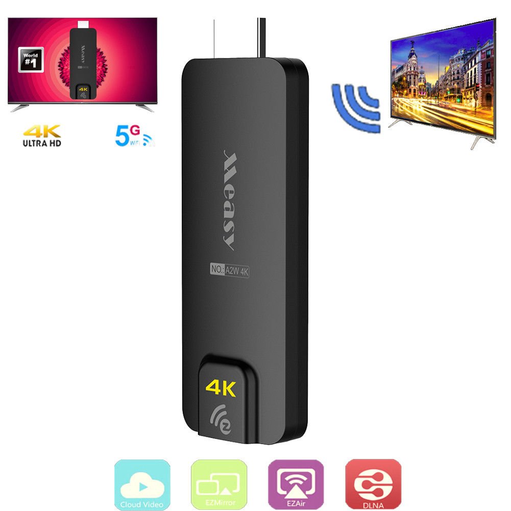 MEASY A2W 4K Wireless WiFi Display TV Dongle Receiver Miracast EZCast ...