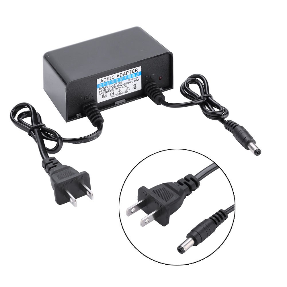 Outdoor 12V 2A Power Supply Adapter for CCTV Security Monitor Camera System