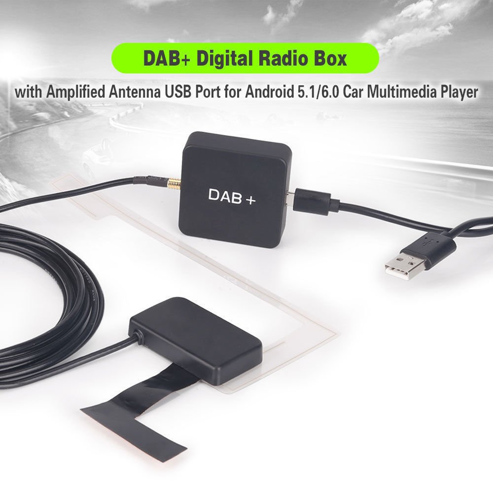 Digital Radio Broadcast DAB BOX Receiver Antenna Media USB For Car ...