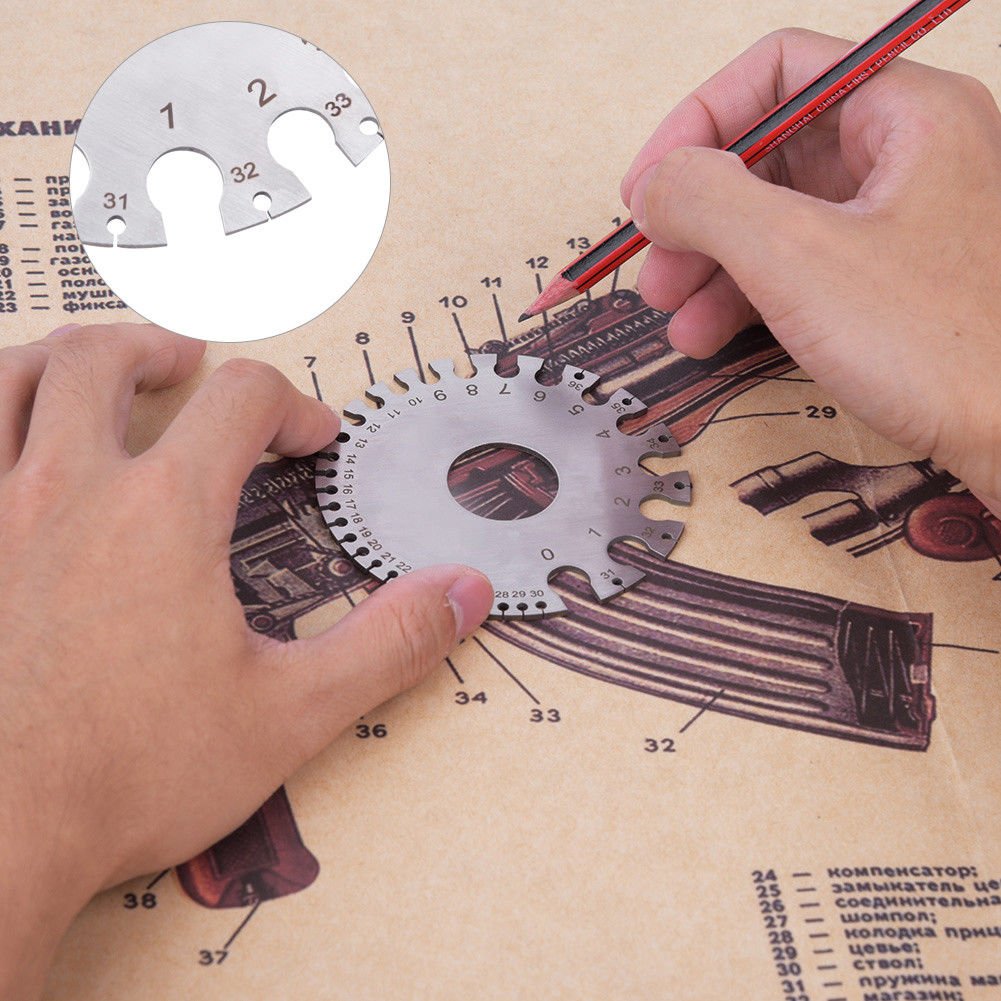 Metal Round SWG Wire Thickness Measurer Tester Ruler Gauge Diameter ...