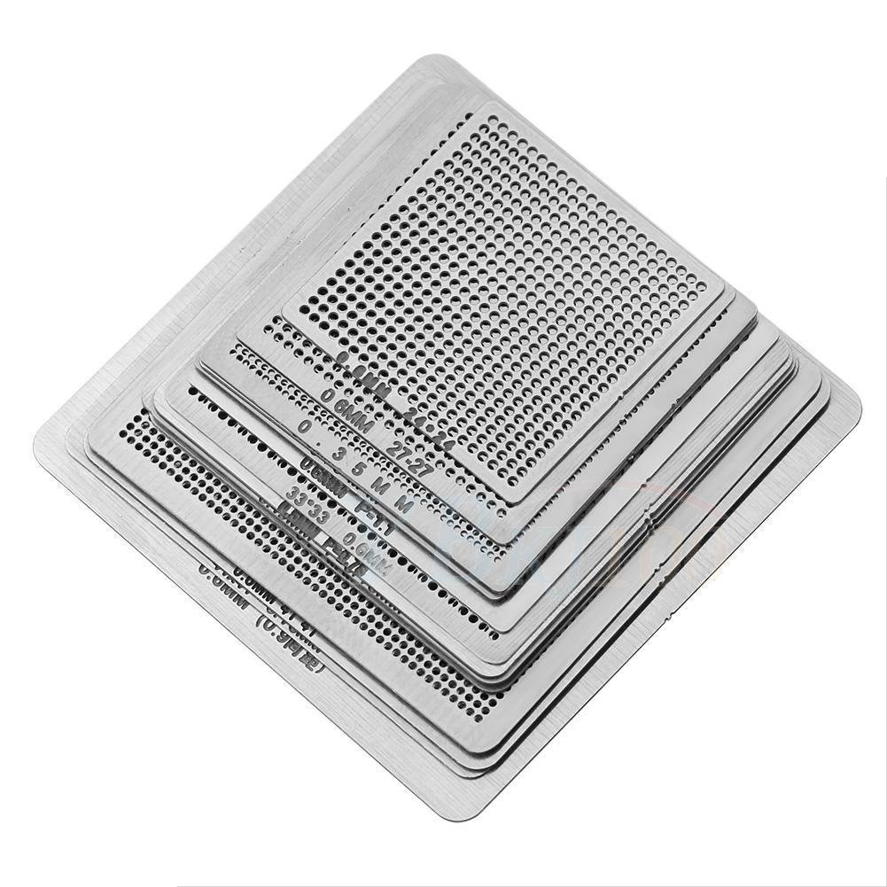 16Pcs BGA Reball Reballing Rework Net Universal Stencils Directly Heat ...
