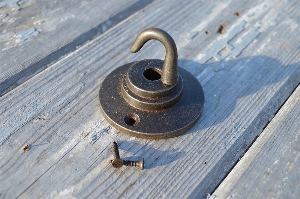 SOLID IRON CEILING LIGHT HOOK ROSE HANGING LAMP PENDANT HOOK RETRO ...