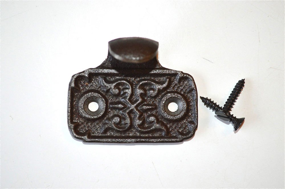 Victorian style cast iron sash window pull handle lifter with screws GW1