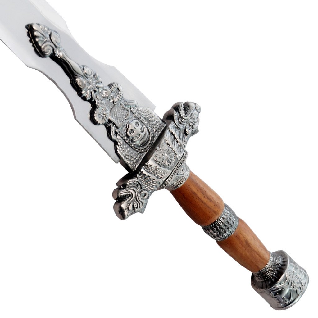 Medieval Knight Dagger Sword With Wooden Handle Dull Blade