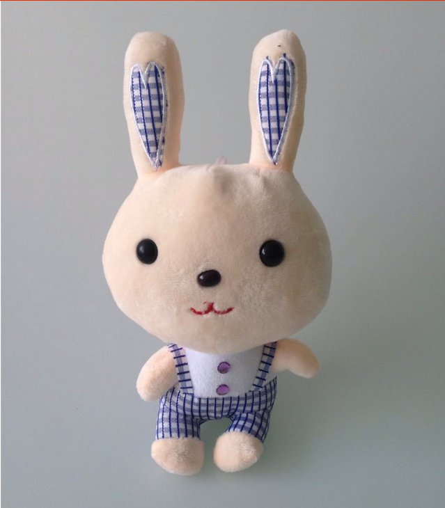 1 Pair Cute cotton Rabbit Stuffed Dolls Push Toy Blue&Red Kawaii Bunny ...
