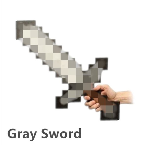 Minecraft Toys Foam Diamond Gray Sword EVA Toys