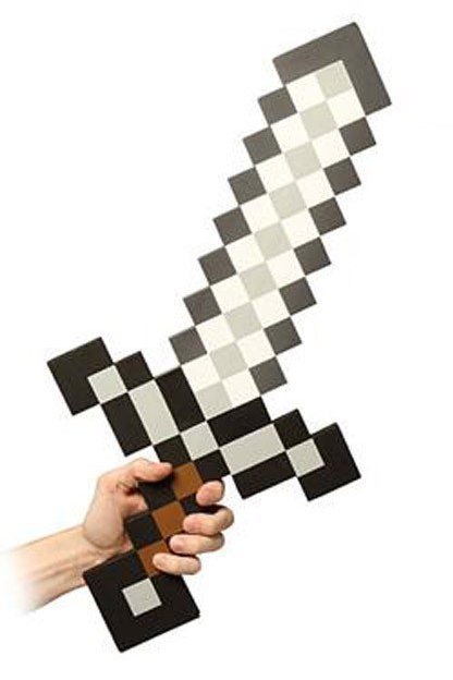 Minecraft Toys Foam Diamond Gray Sword EVA Toys