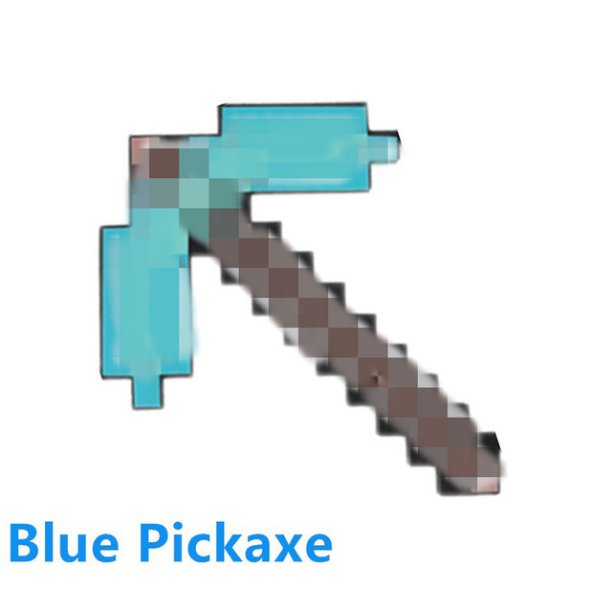 Minecraft Toys Foam Diamond Blue Pickaxe EVA Toys